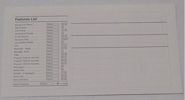 Nortel Meridian M7XXX Feature Card